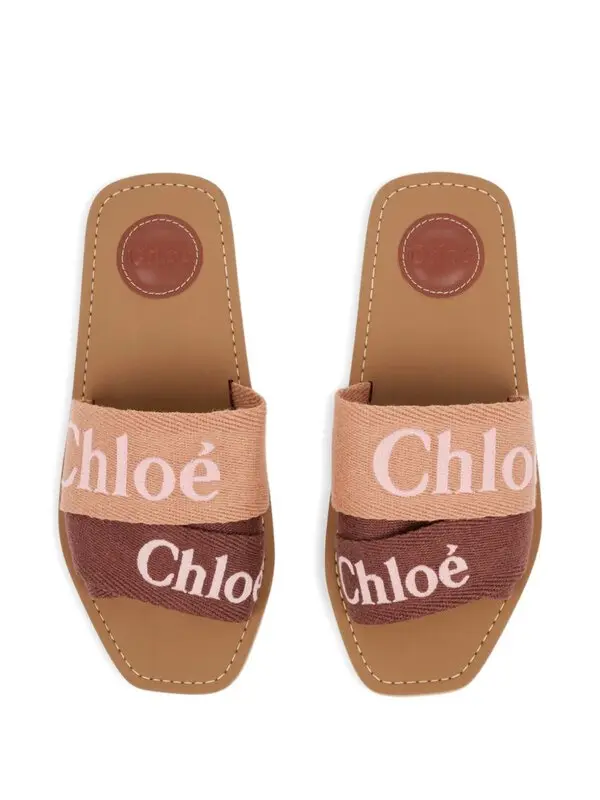 Chloé Woody Linen Sandals
