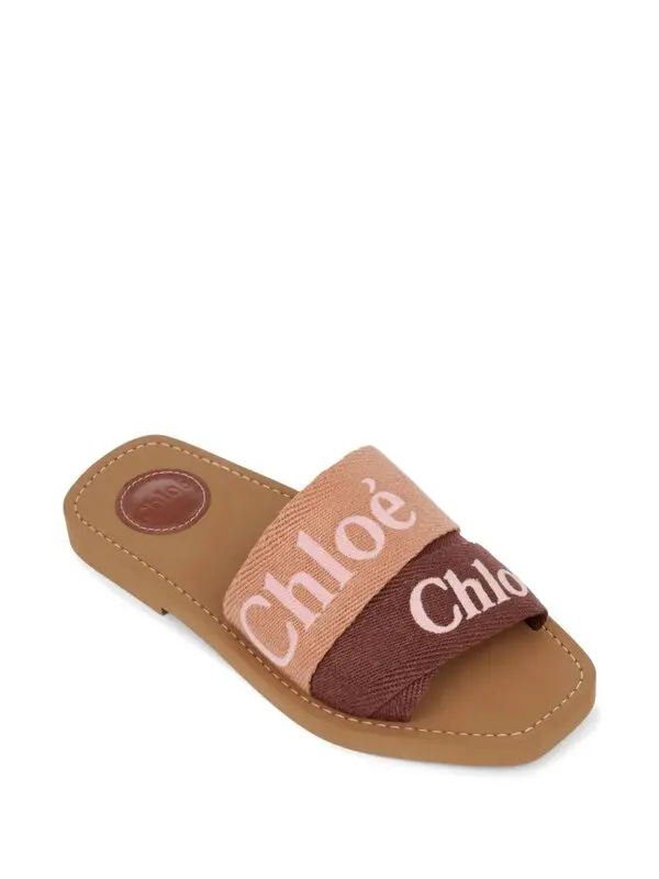 Chloé Woody Linen Sandals