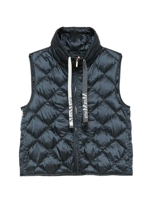 Max Mara Quilted Sleeveless Vest With Drawstring Hood - Multicolor