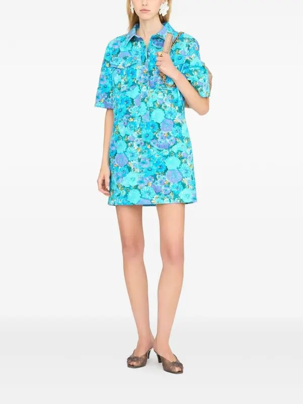 Chloé Printed Cotton Mini Dress