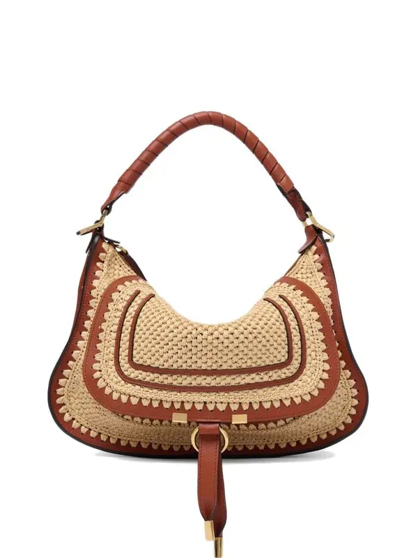 Chloé Marcie Small Raffia Shoulder Bag - Multicolor