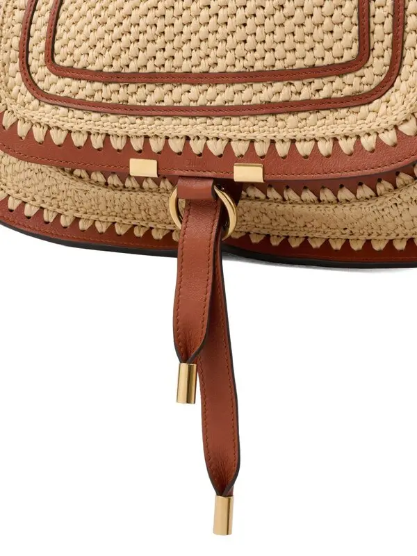 Chloé Marcie Small Raffia Shoulder Bag - Multicolor