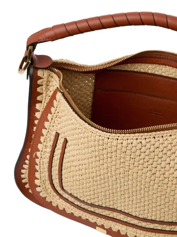 Chloé Marcie Small Raffia Shoulder Bag - Multicolor