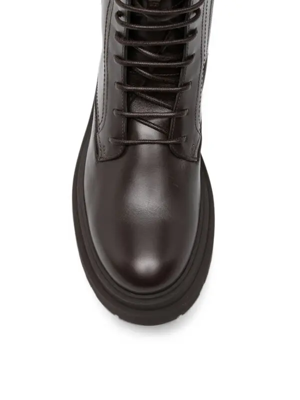 Brunello Cucinelli Leather Combat Boots - Multicolor
