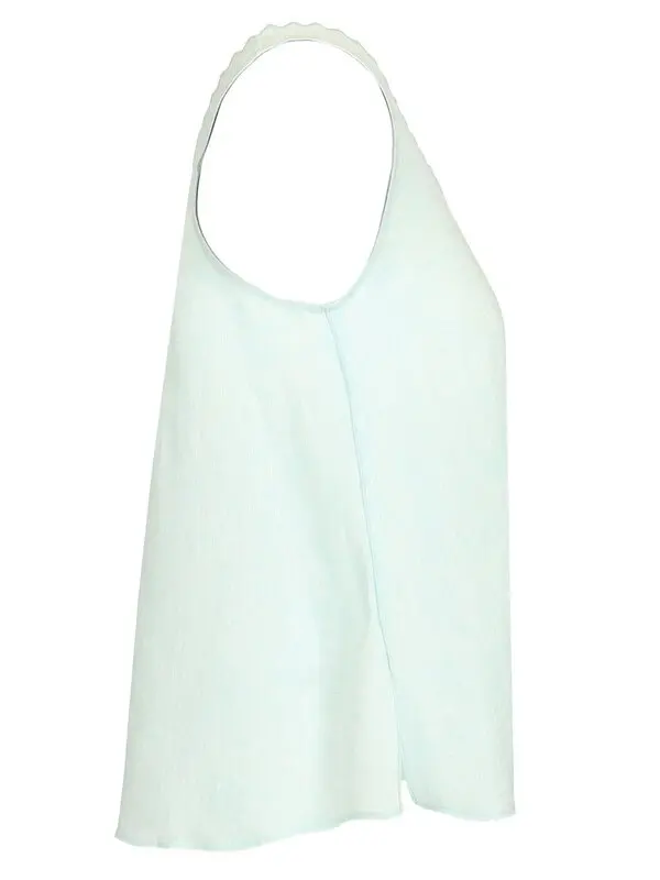 FORTE_FORTE Sleeveless Linen Top With Scalloped Neckline - Multicolor