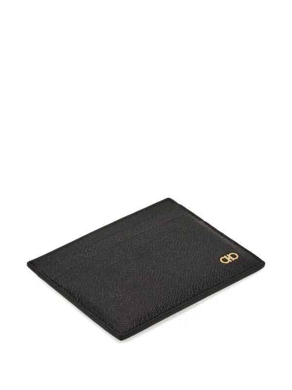 FERRAGAMO Micro Gancio Leather Card Case
