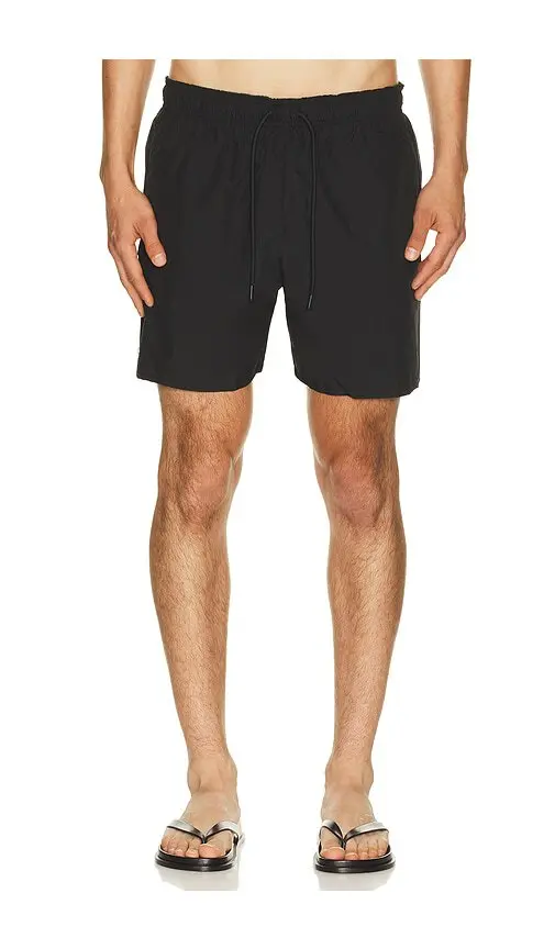 Lacoste Mid Length Swim Trunk - Black