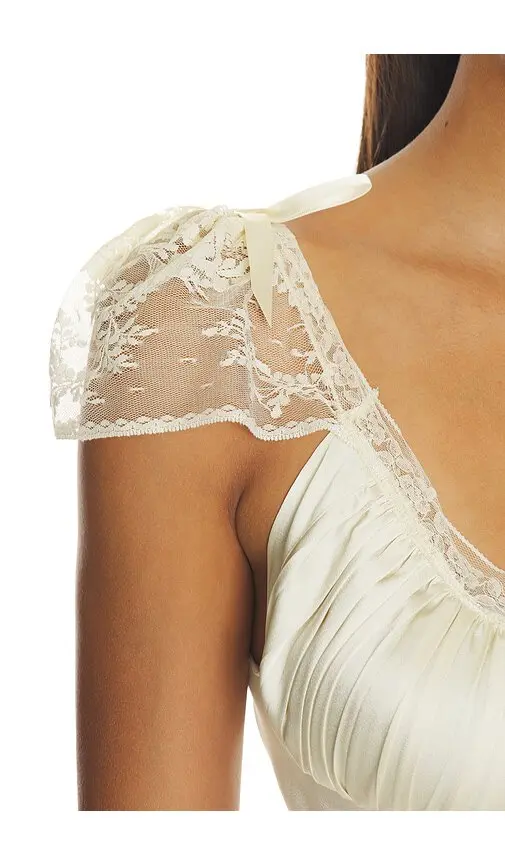 Lpa Audri Dress With Lace Trim