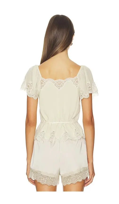 Lpa Grace Top With Lace Trim