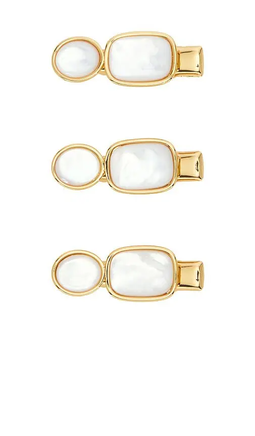 LELET NY Vega Clip Set Of 3 - Ivory