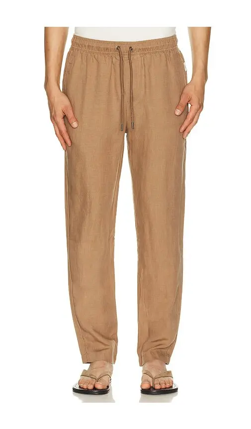 Onia Air Linen Pull-on Pants - Brown