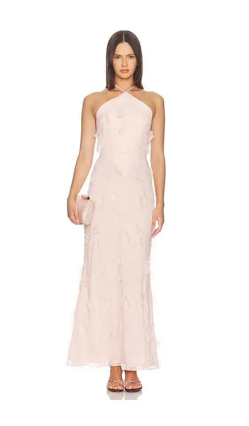 Majorelle Primrose Maxi Dress With Lace Embellishments