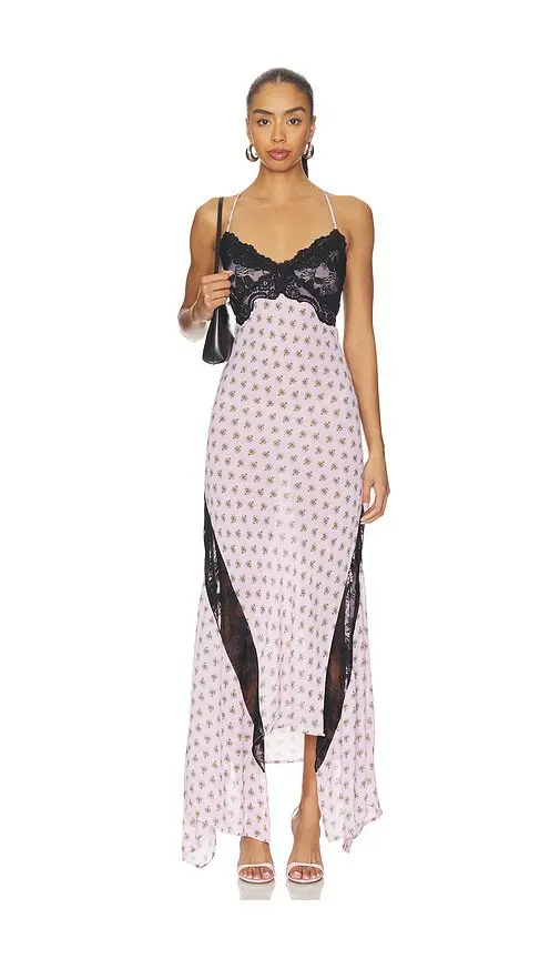 AFRM Vince Dress With Lace Trim - Pink