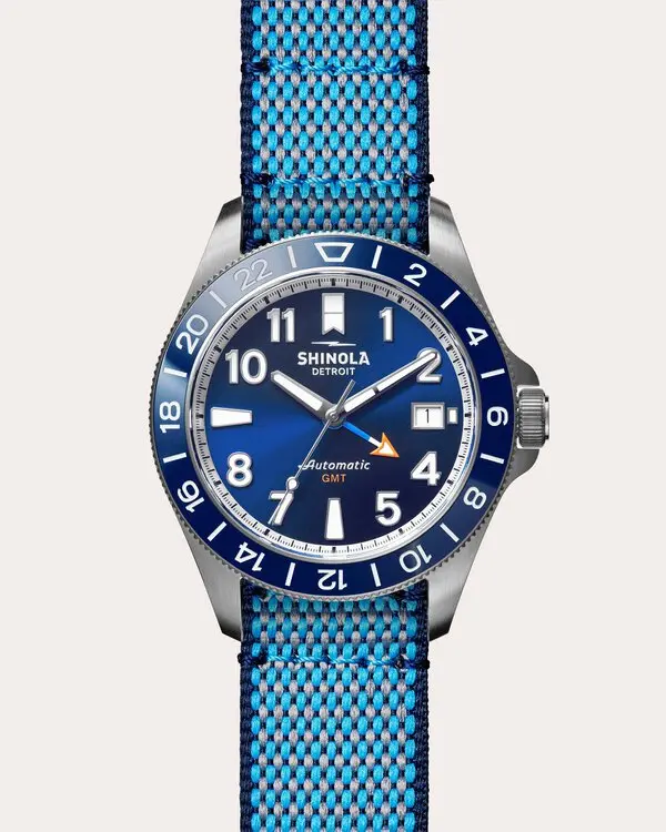 Shinola The Monster Gmt Automatic 40mm Stainless Steel Watch Set