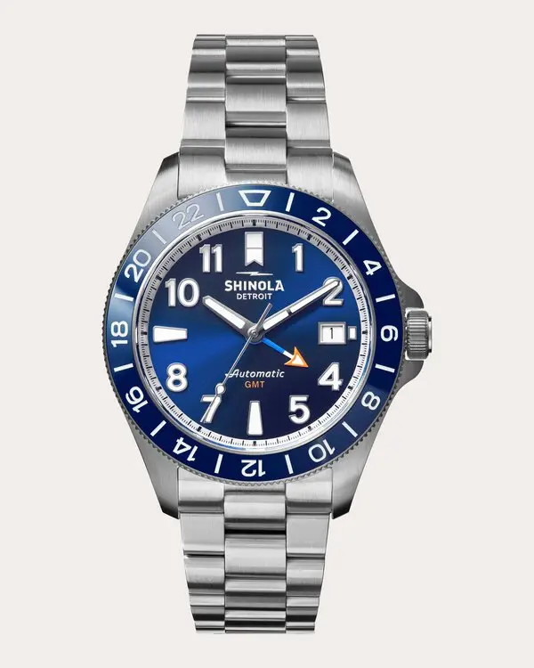 Shinola The Monster Gmt Automatic 40mm Stainless Steel Watch Set