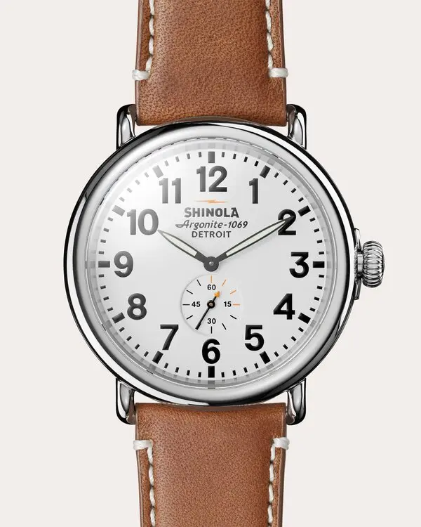 Shinola Runwell 47mm Leather-strap Watch
