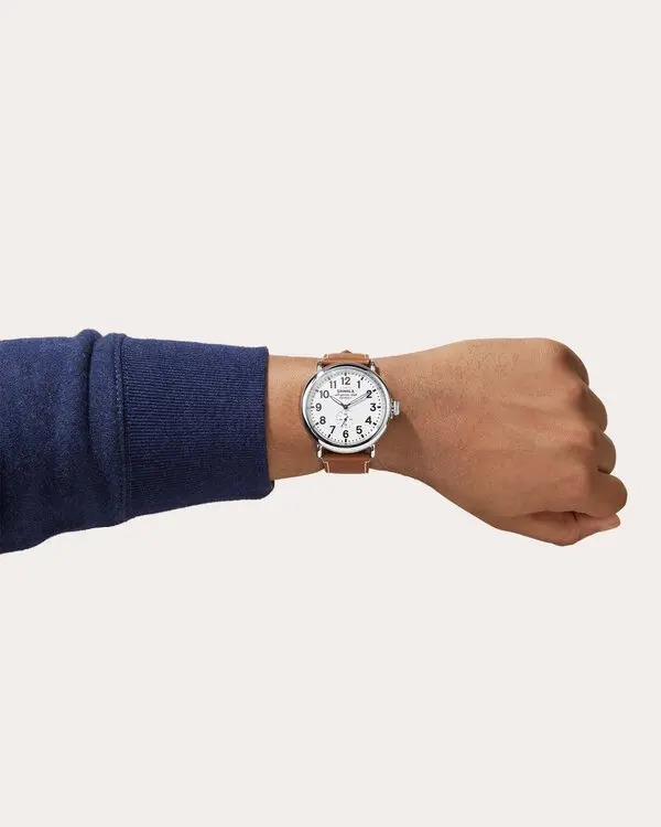 Shinola Runwell 47mm Leather-strap Watch