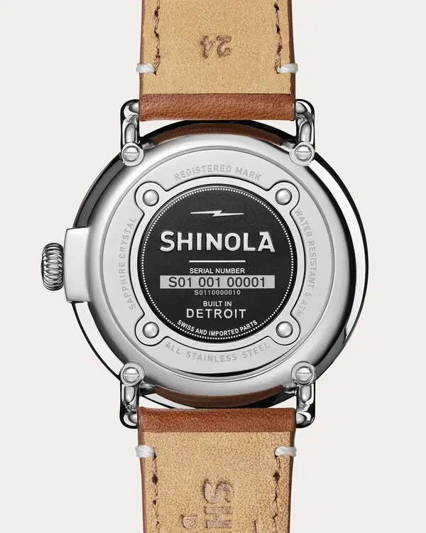 Shinola Runwell 47mm Leather-strap Watch