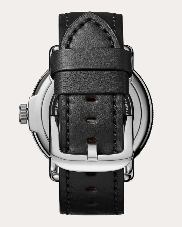 Shinola Stainless Steel Canfield C56 43mm Leather-strap Watch