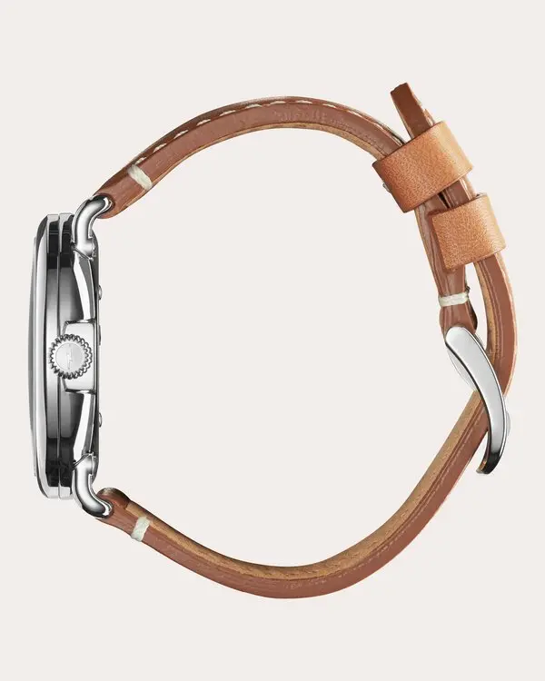 Shinola Runwell Stainless Steel And Leather Watch