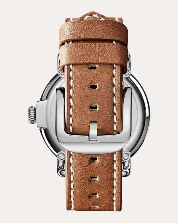 Shinola Runwell Stainless Steel And Leather Watch