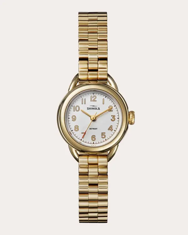 Shinola Runabout 25mm Goldtone Bracelet Watch