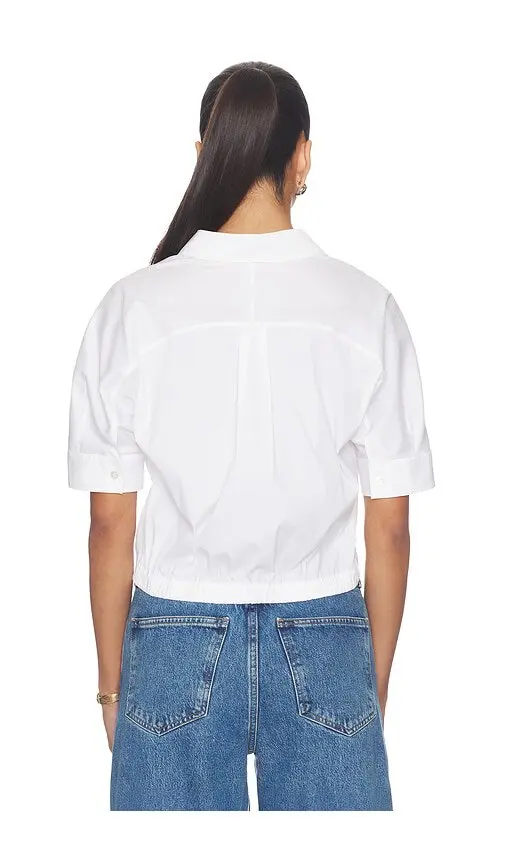 Theory Elasticized Hem Short Sleeve Shirt