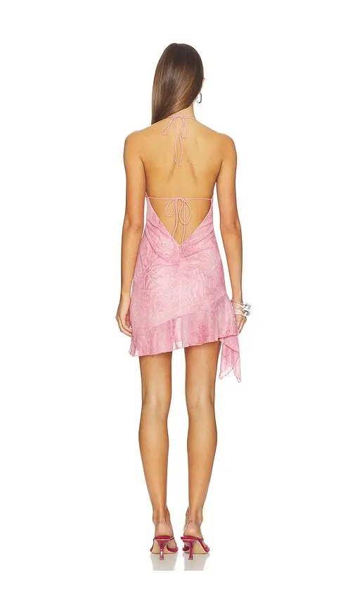 I.AM.GIA Vira Mini Dress With Halterneck And Ruffle Trim - Pink