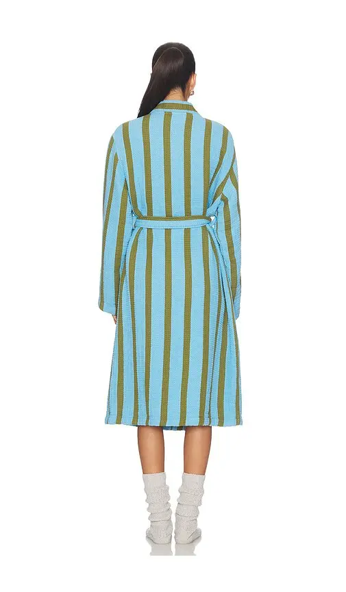 DUSEN DUSEN Waffle Bathrobe - Blue
