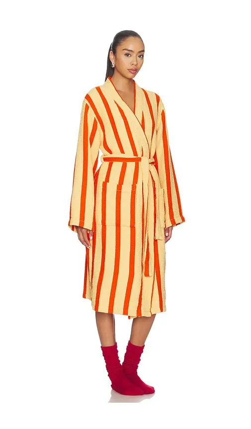 DUSEN DUSEN Waffle Bathrobe - Red