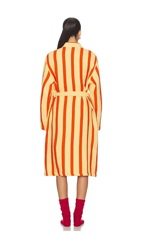 DUSEN DUSEN Waffle Bathrobe - Red