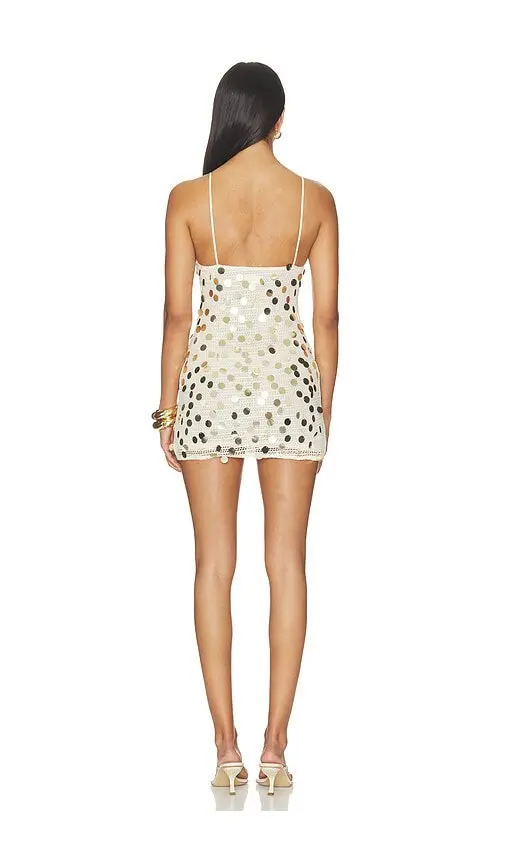Superdown Arlett Sequined Crochet Mini Dress