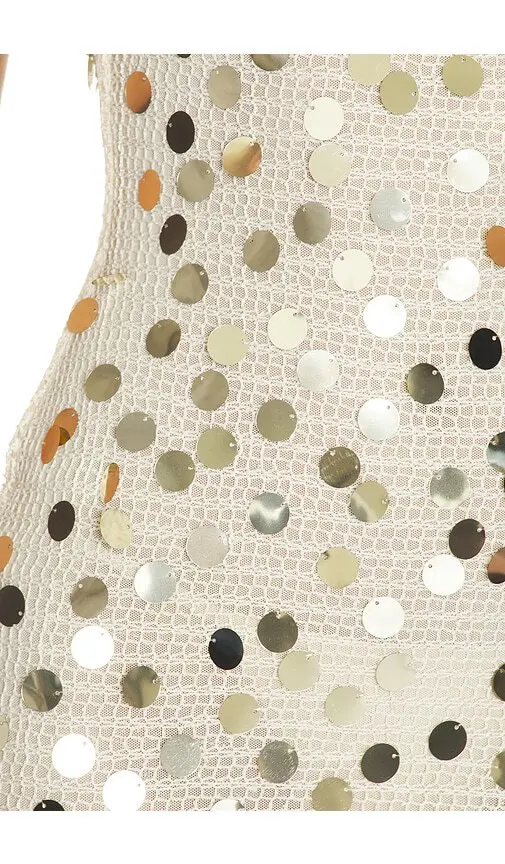 Superdown Arlett Sequined Crochet Mini Dress