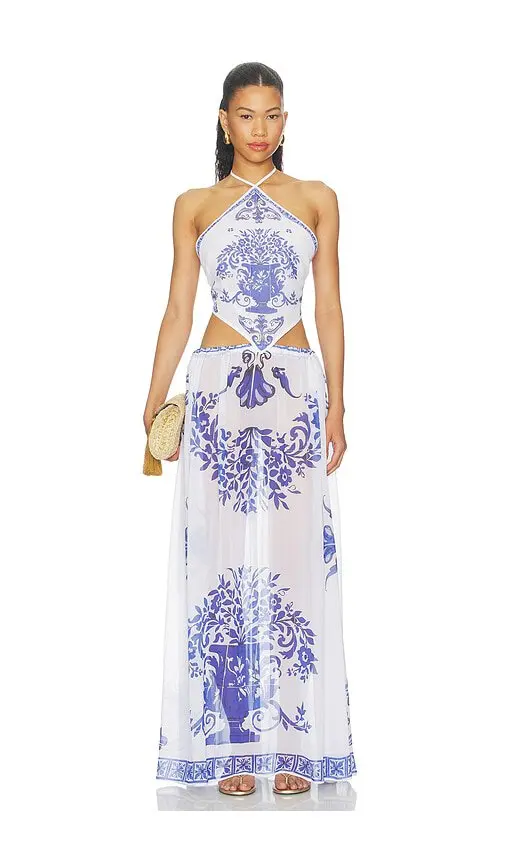 BANANHOT Riley Maxi Dress - Blue