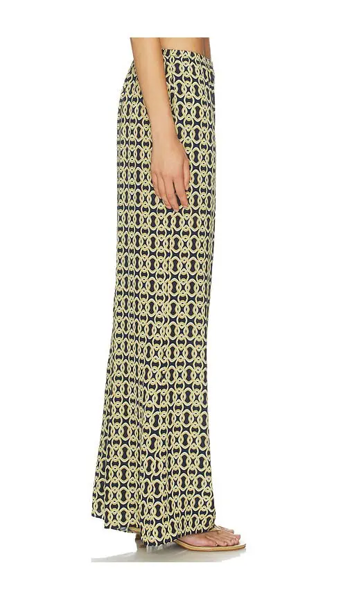 AWAY THAT DAY Geometric Print Wide Leg Trousers