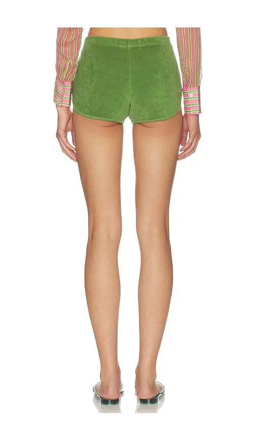 Eterne Mini Terry Track Shorts - Green
