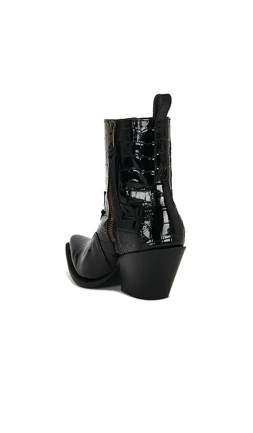 Ariat Jade Croc Effect Zip Up Stacked Heel Boots