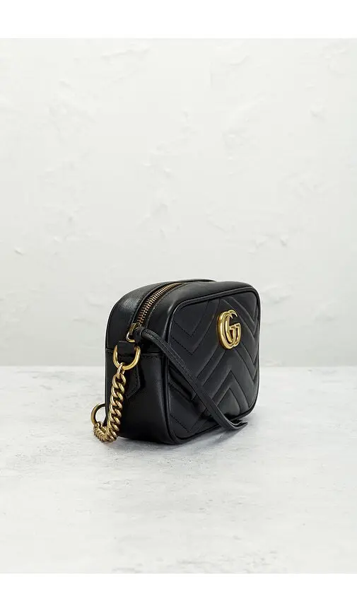 FWRD RENEW Gucci Mini Gg Marmont Shoulder Bag - Black