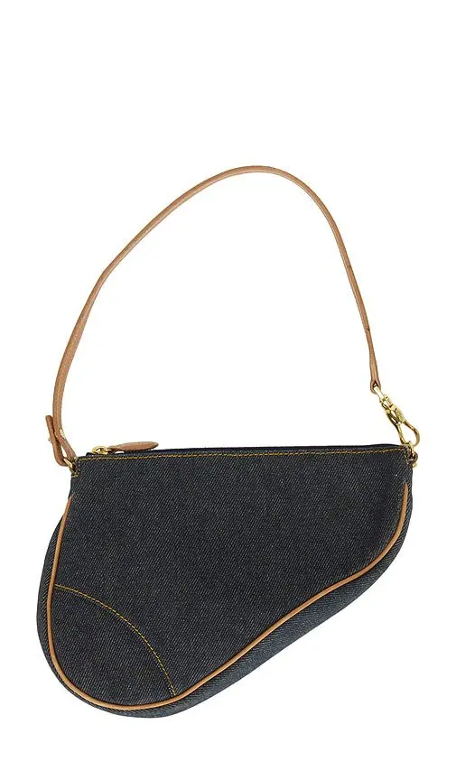 FWRD RENEW Dior Denim Pochette Saddle Bag