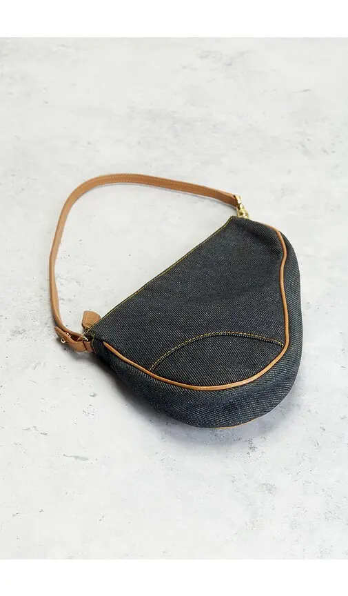 FWRD RENEW Dior Denim Pochette Saddle Bag