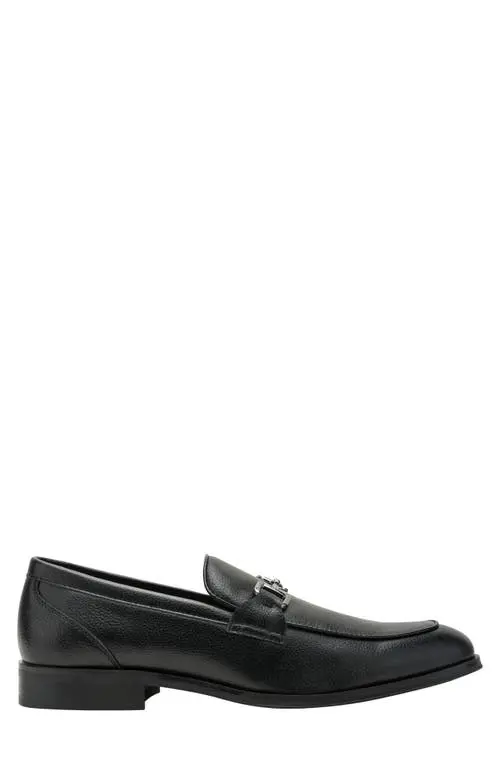 KENNETH COLE Miller Faux Leather Bit Loafer - Black