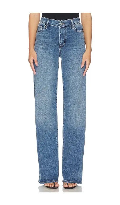 FRAME Le Slim Palazzo Long Jeans - Blue
