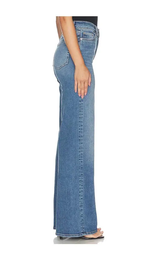 FRAME Le Slim Palazzo Long Jeans - Blue