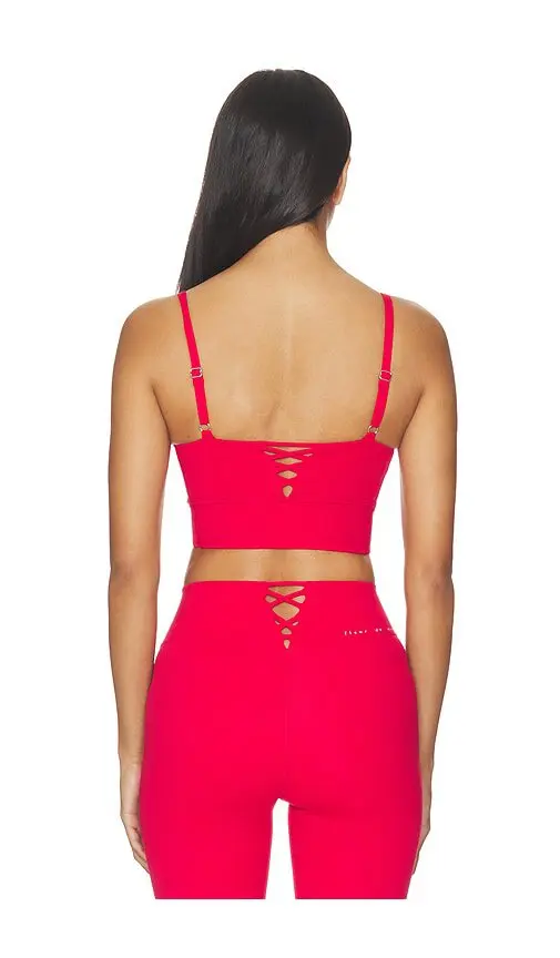 FLEUR DU MAL Laced Up Molded Sports Bra In . Also