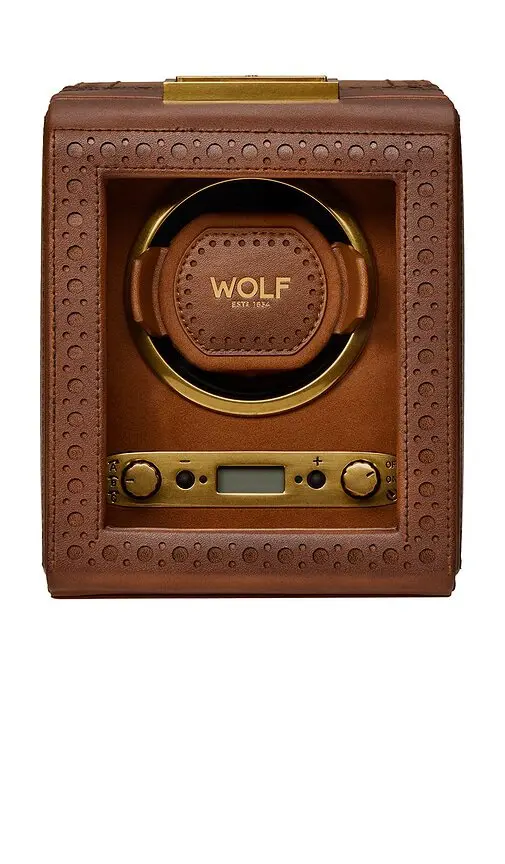Wolf Brogue Single Watch Winder - Brown