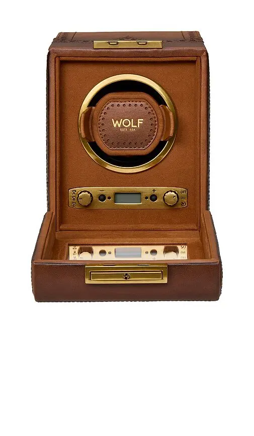 Wolf Brogue Single Watch Winder - Brown