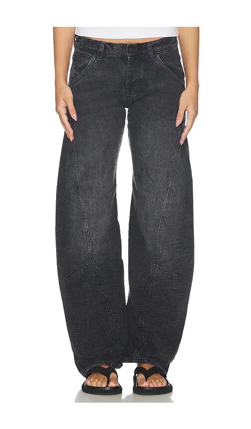 Free People X Revolve Highland Bowed Jean - Black