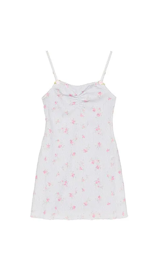 LoveShackFancy Tween Floral Print Mini Dress - Lavender