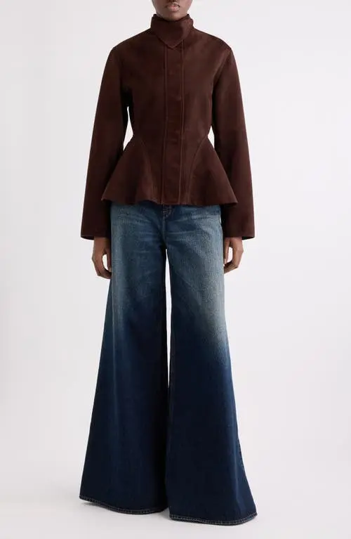 Alaïa Suede Peplum Jacket