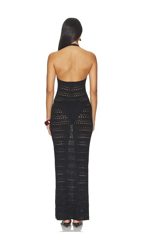 Superdown Crochet Maxi Dress With Cut-out Detail